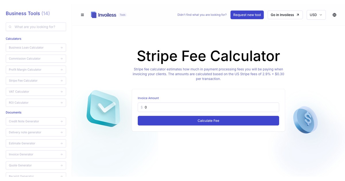 Stripe Fee Calculator | Calculate Processing Fees | Invoiless Stripe Fee Calculator | Calculate Processing Fees | Invoiless