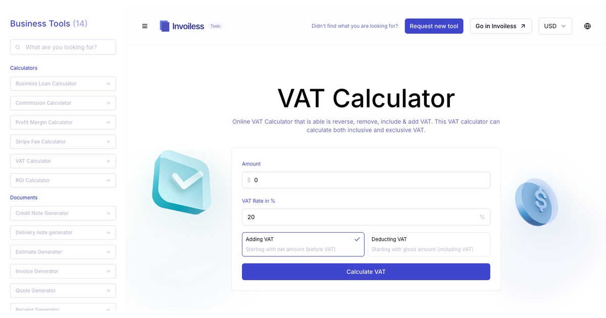 VAT Calculator | Invoiless